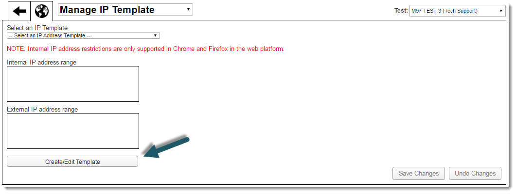 Manage IP Templates
